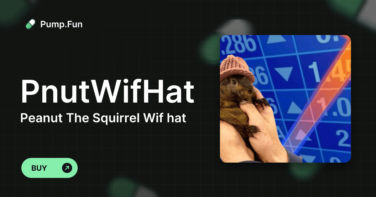 Peanut The Squirrel Wif hat (PnutWifHat) - Pump