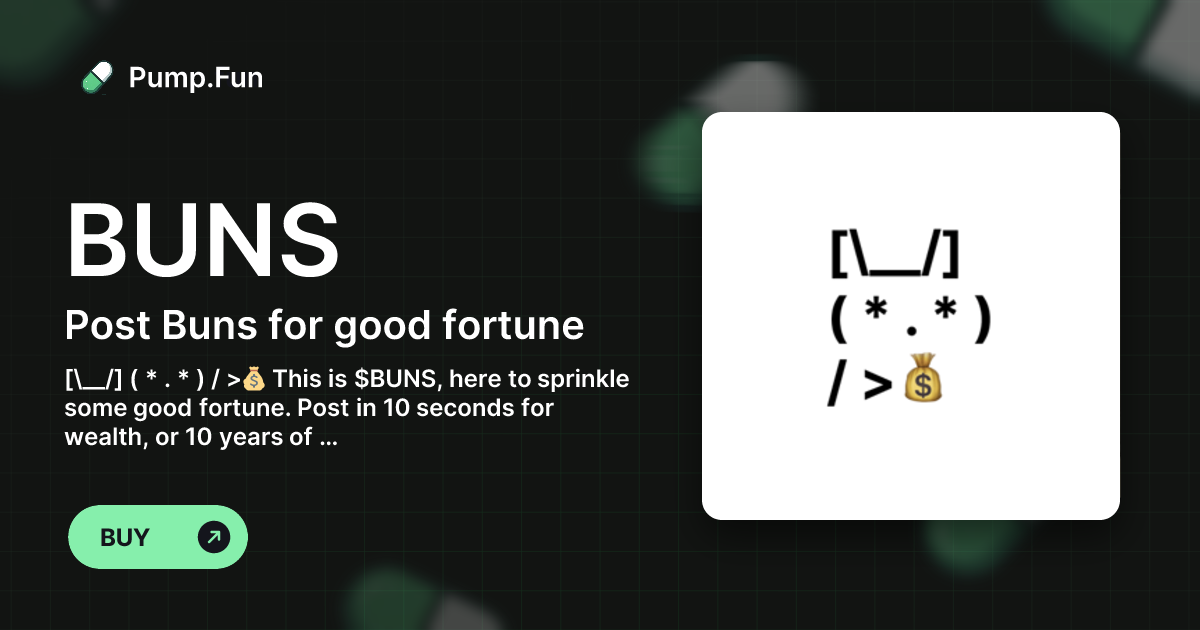 Post Buns for good fortune (BUNS) - Pump