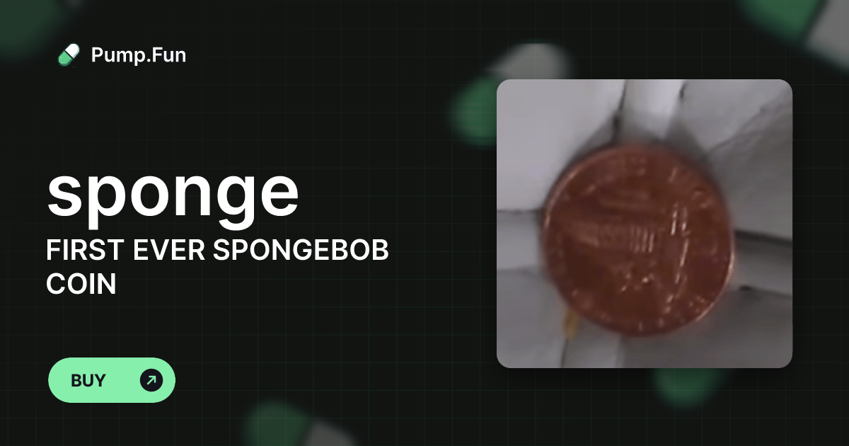 FIRST EVER SPONGEBOB COIN (sponge) - Pump