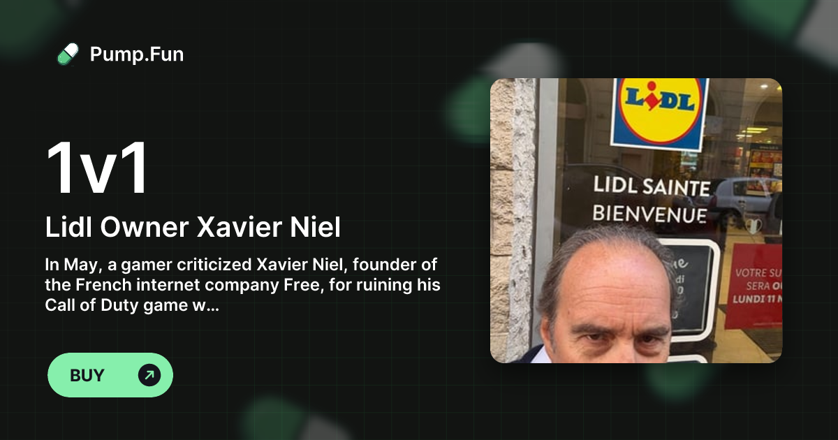 Lidl Owner Xavier Niel (1v1) - Pump