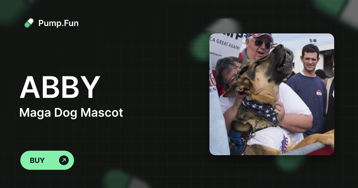 Maga Dog Mascot (ABBY) - Pump