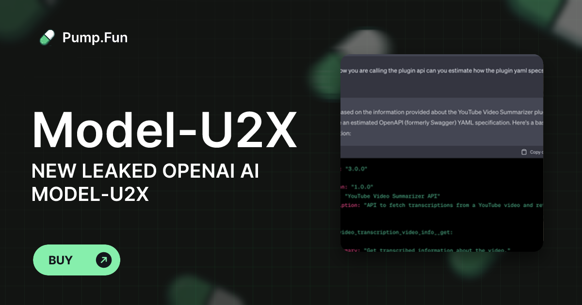NEW LEAKED OPENAI AI MODEL-U2X (Model-U2X) - Pump
