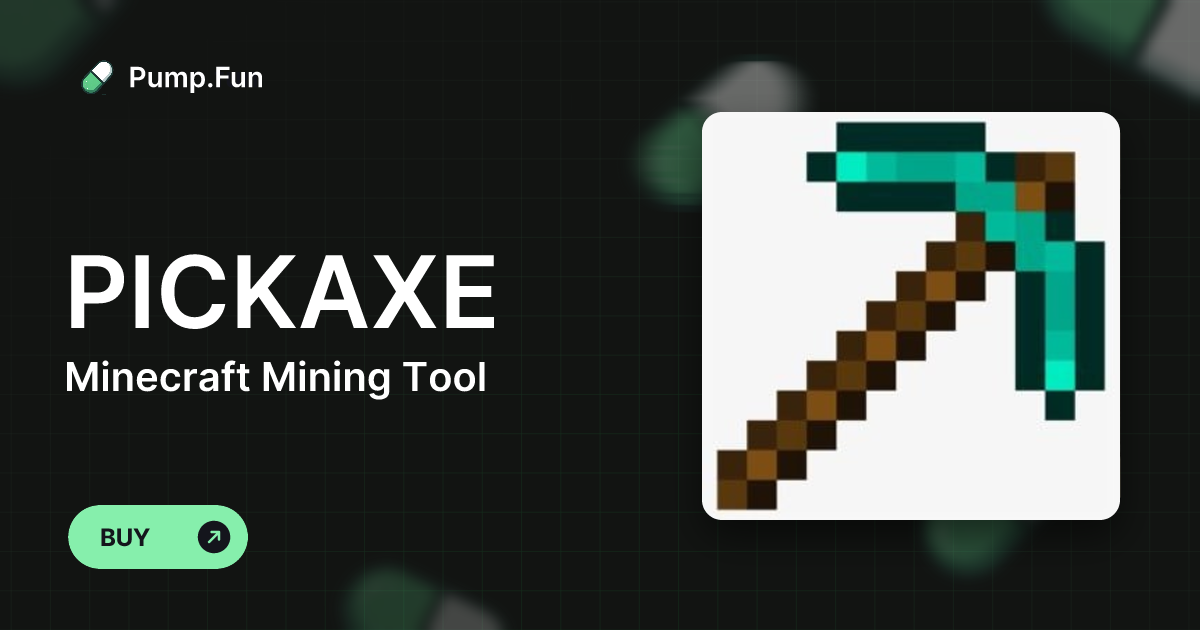 Minecraft Mining Tool (PICKAXE) - Pump