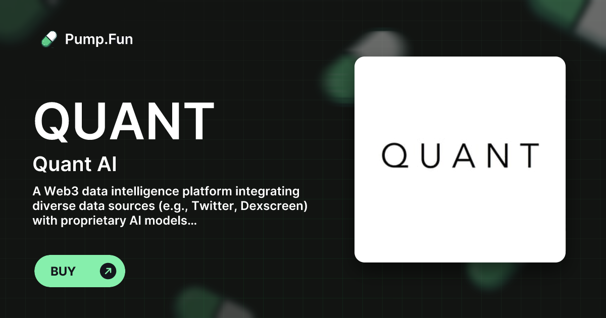 Quant AI (QUANT) - Pump