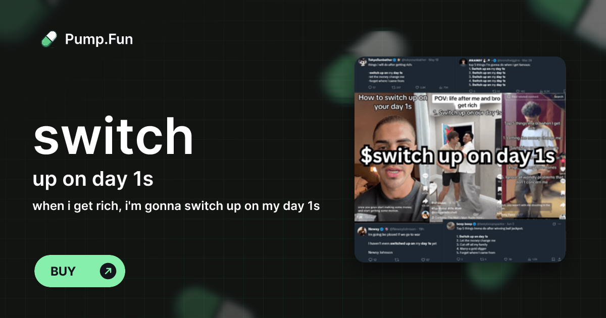 up on day 1s (switch) - Pump