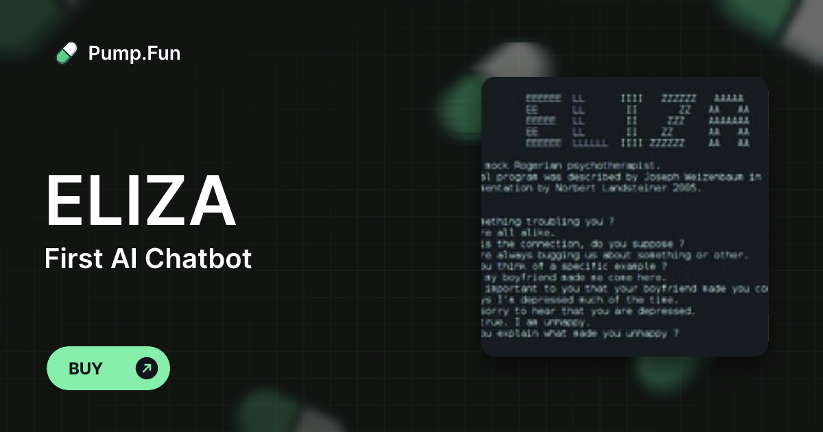 First AI Chatbot (ELIZA) - Pump