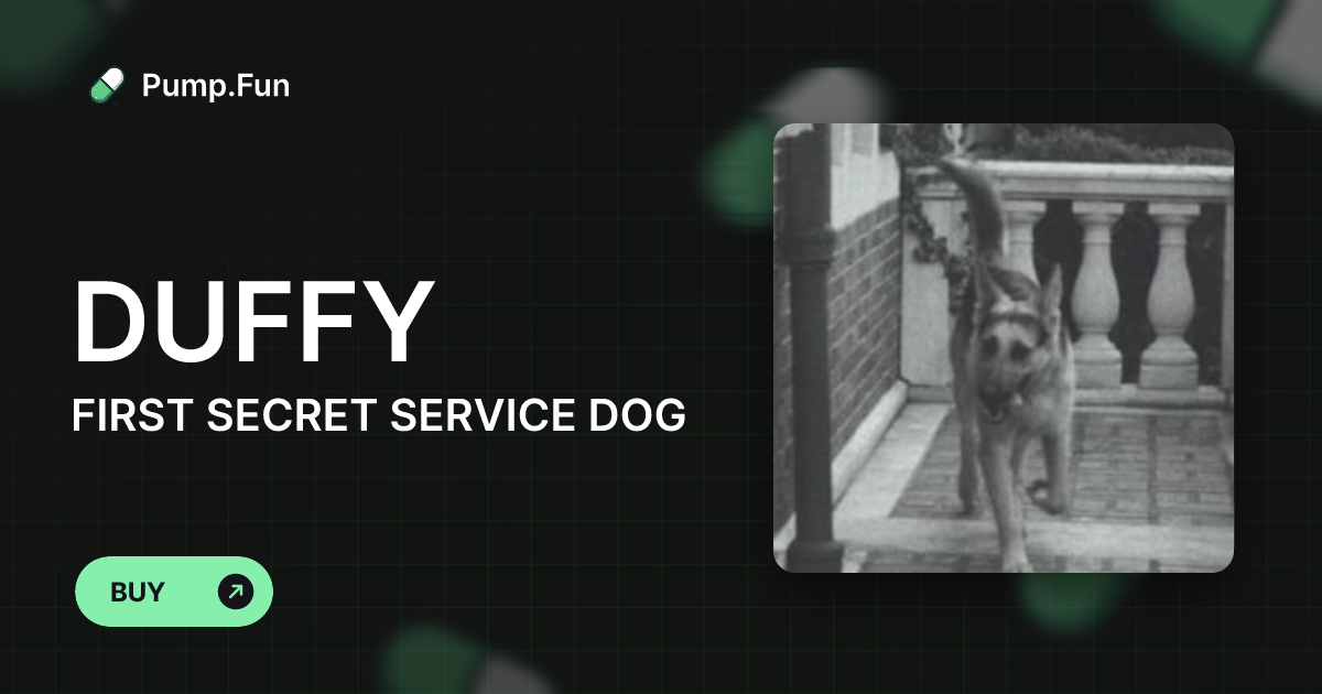 FIRST SECRET SERVICE DOG (DUFFY) - Pump
