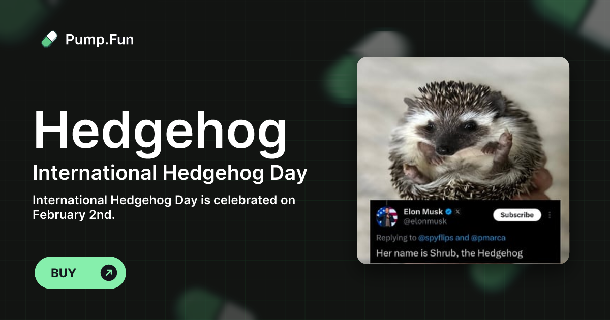 International Hedgehog Day (Hedgehog) - Pump