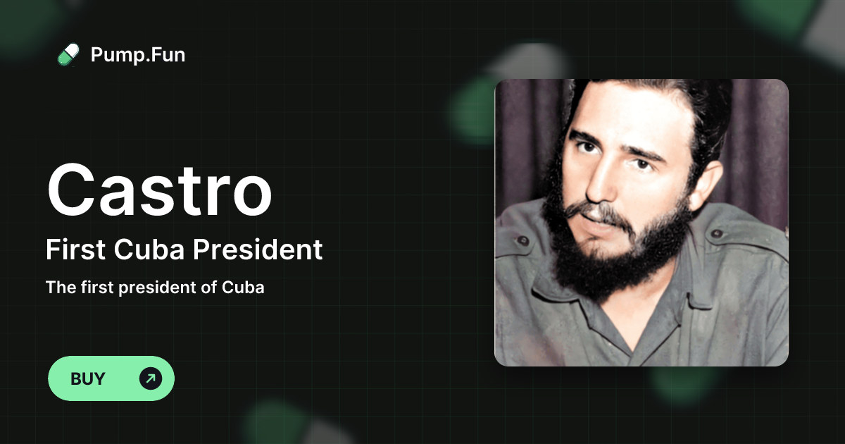 First Cuba President (Castro) - Pump