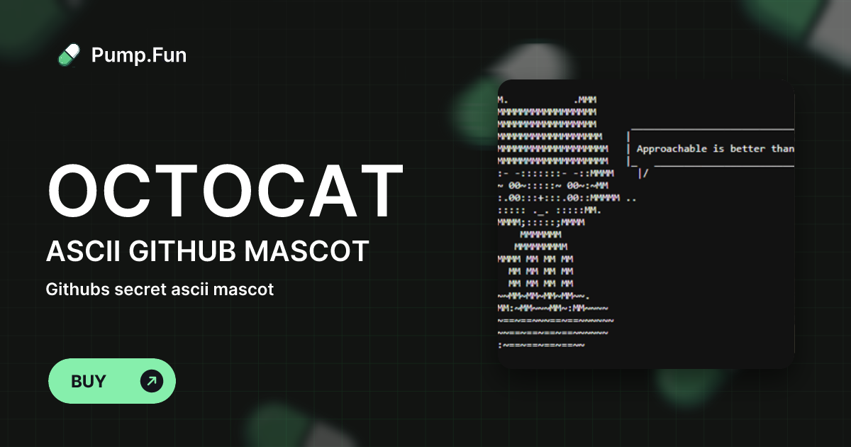 ASCII GITHUB MASCOT (OCTOCAT) - Pump