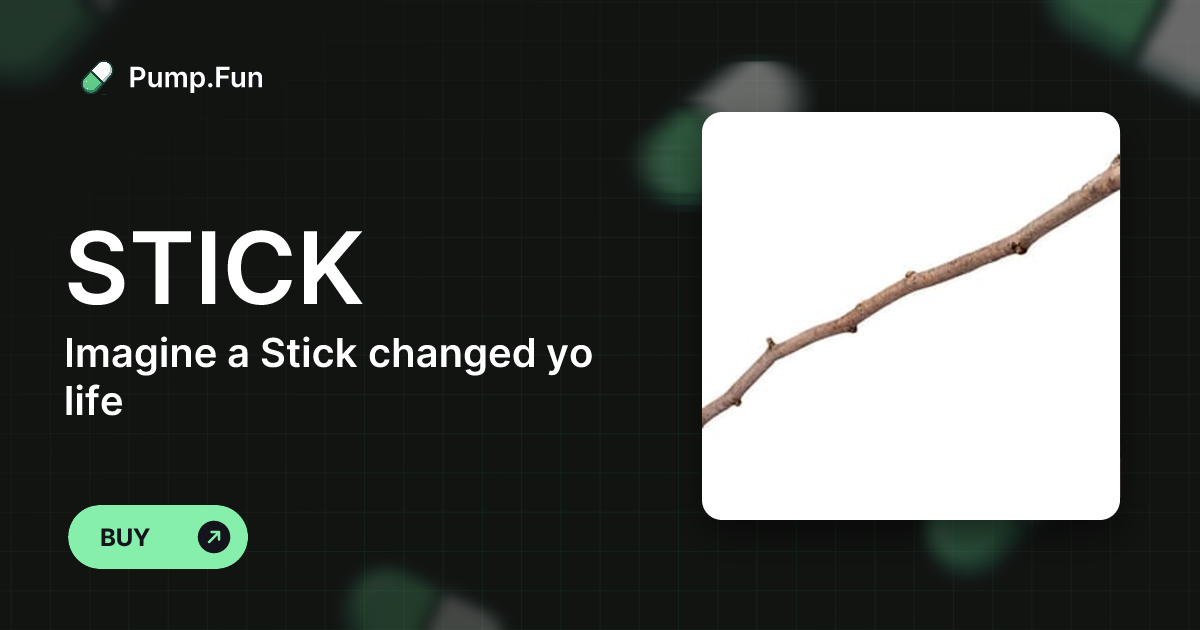 Imagine a Stick changed yo life (STICK) - Pump