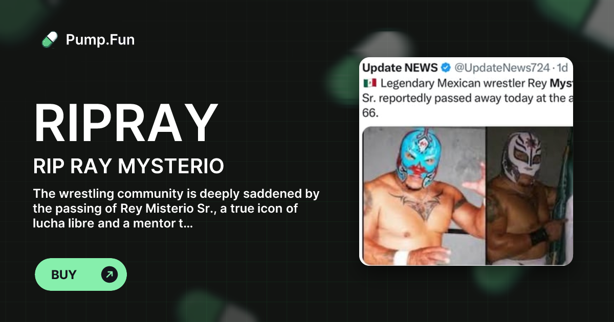 RIP RAY MYSTERIO (RIPRAY) - Pump