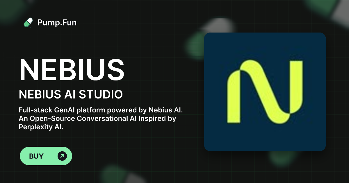 NEBIUS AI STUDIO (NEBIUS) - Pump