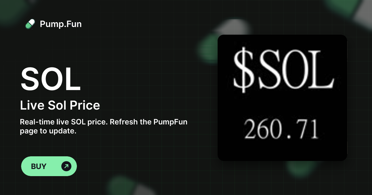 Live Sol Price (SOL) - Pump