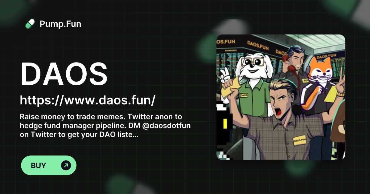 https://www.daos.fun/ (DAOS) - Pump