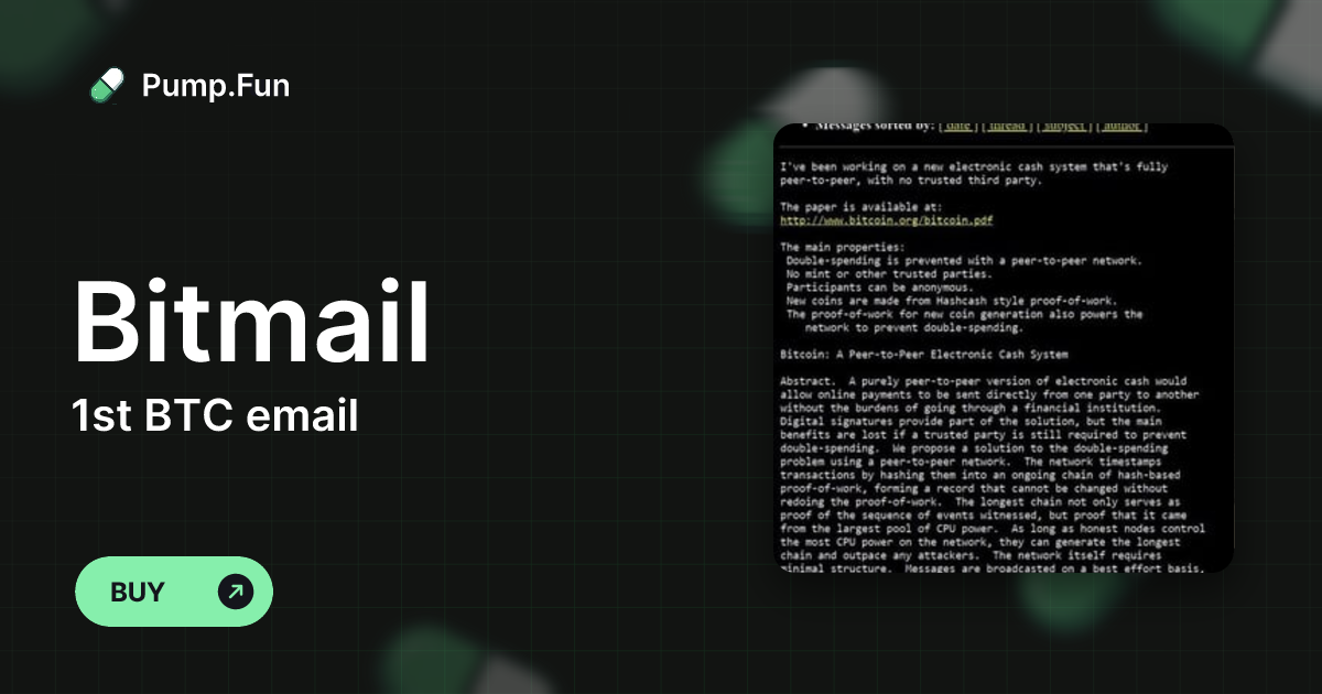 1st BTC email (Bitmail) - Pump