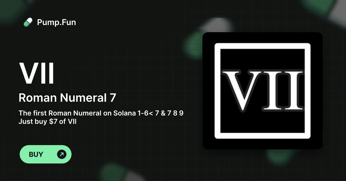 Roman Numeral 7 (VII) - Pump
