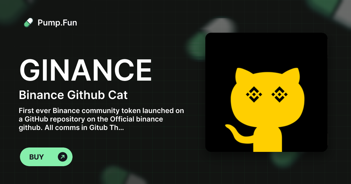 Binance Github Cat (GINANCE) - Pump