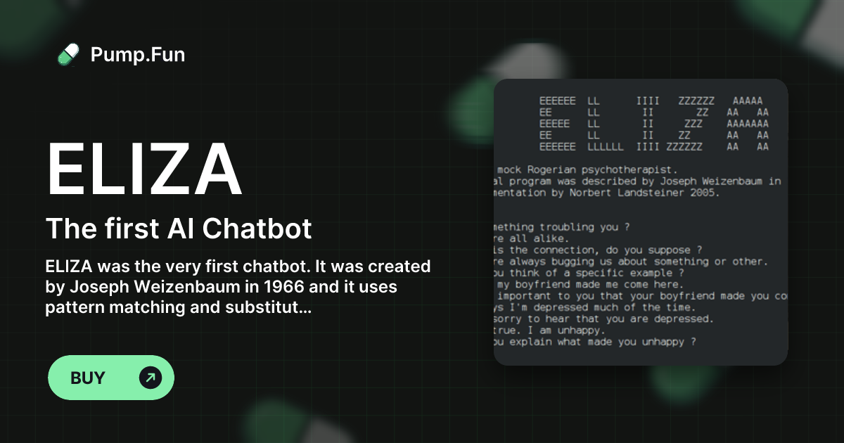 The first AI Chatbot (ELIZA) - Pump