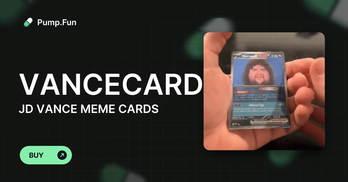JD VANCE MEME CARDS (VANCECARDS) - Pump