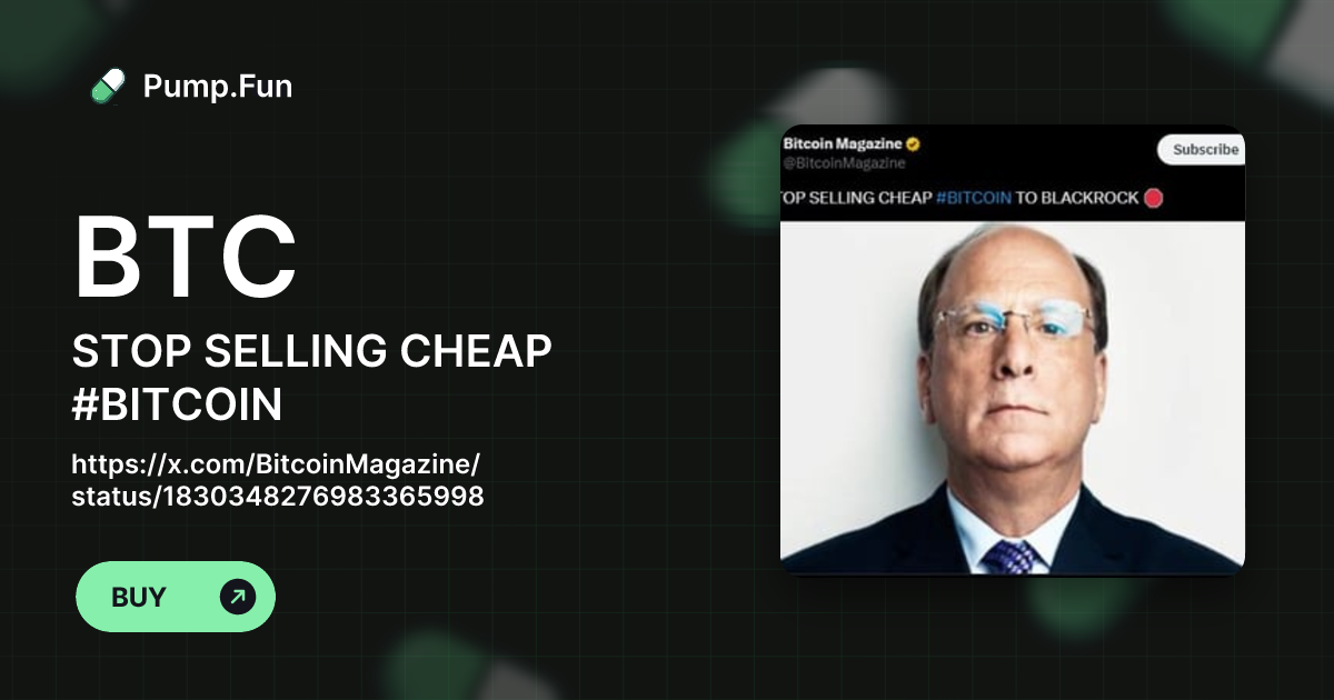 STOP SELLING CHEAP #BITCOIN (BTC) - Pump