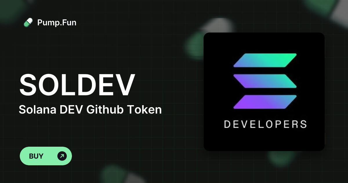 Solana DEV Github Token (SOLDEV) - Pump