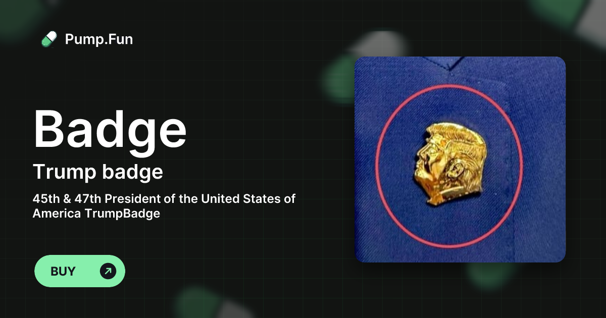 Trump badge (Badge) - Pump